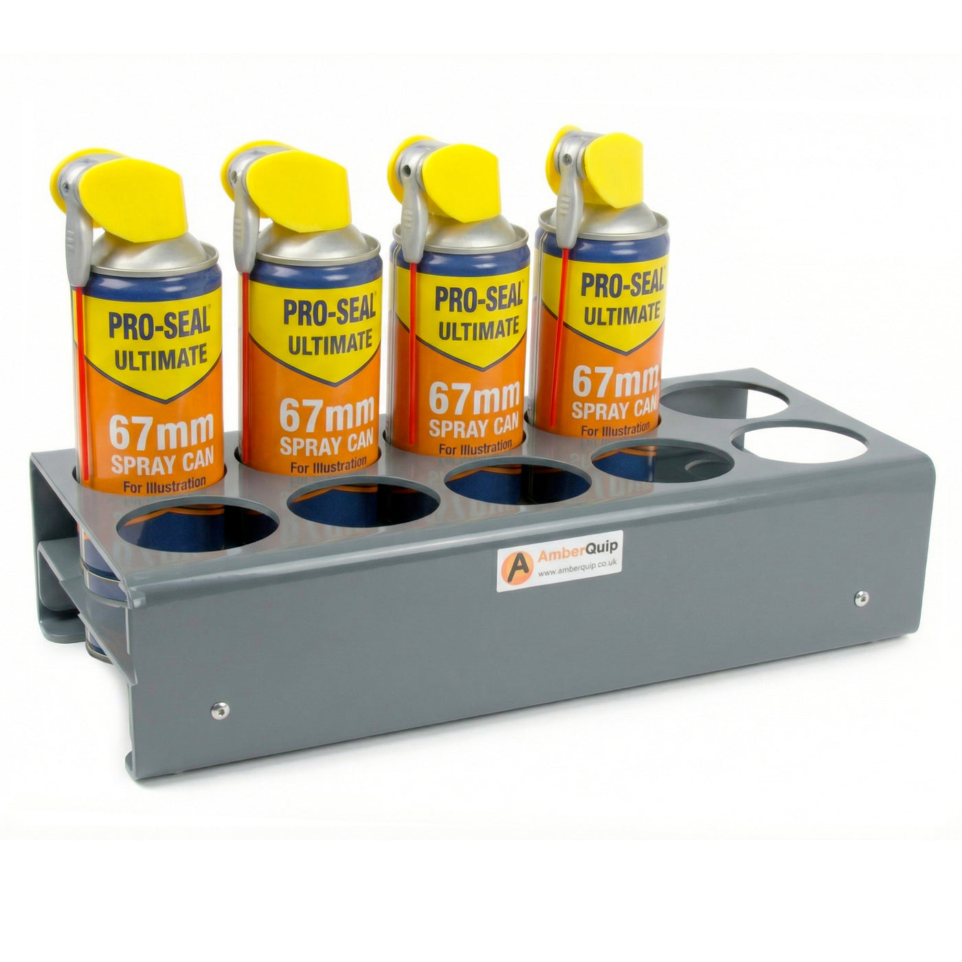 Shelf Mounted Spray Can Holder — AmberQuip